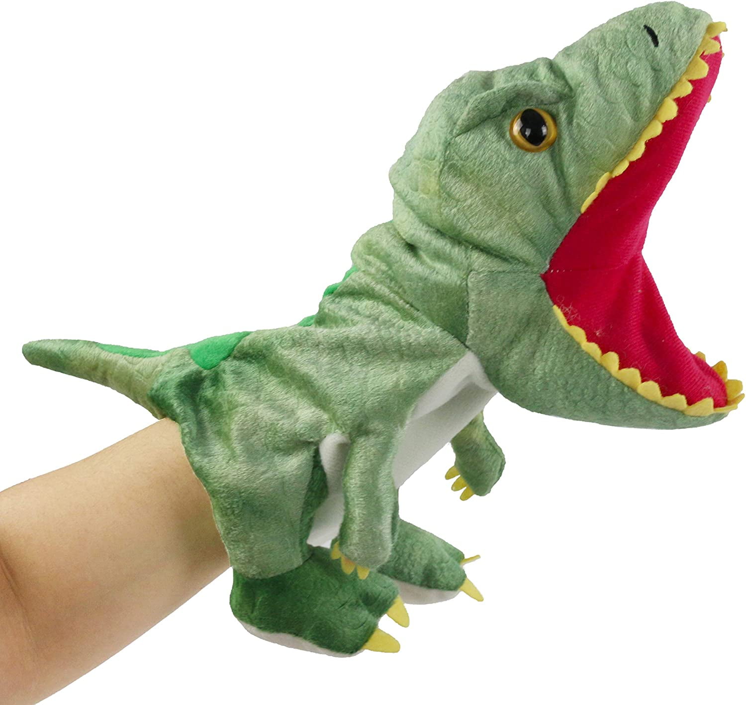 Plush Dinosaur Hand Puppet T-rex Stuffed Toy Open Movable Mouth for ...