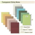 Mr. Pen- Transparent Sticky Notes, 1.5x2, 600 Sheets, Vintage Colors ...