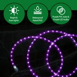 Tupkee Bright Purple LED Rope Light - 24ft Indoor/Outdoor, 144 Long ...
