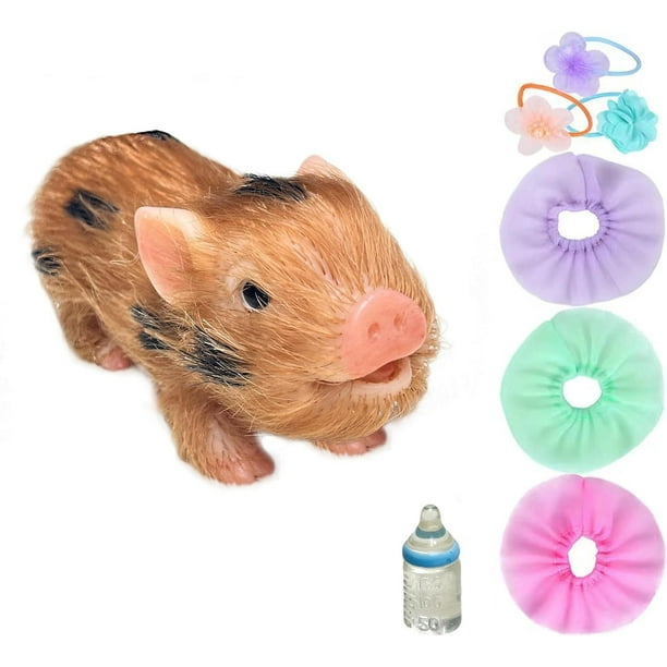 HOARBOEG Kid Toys Lifelike Mini Pig Dolls, 5 Inch Full Silicone Soft ...