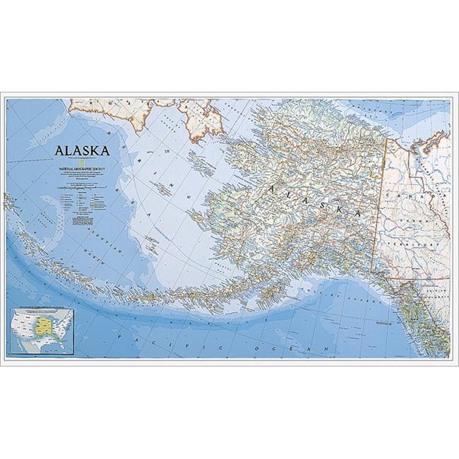 National Geographic RE00602458 Map Of Alaska - Walmart.com