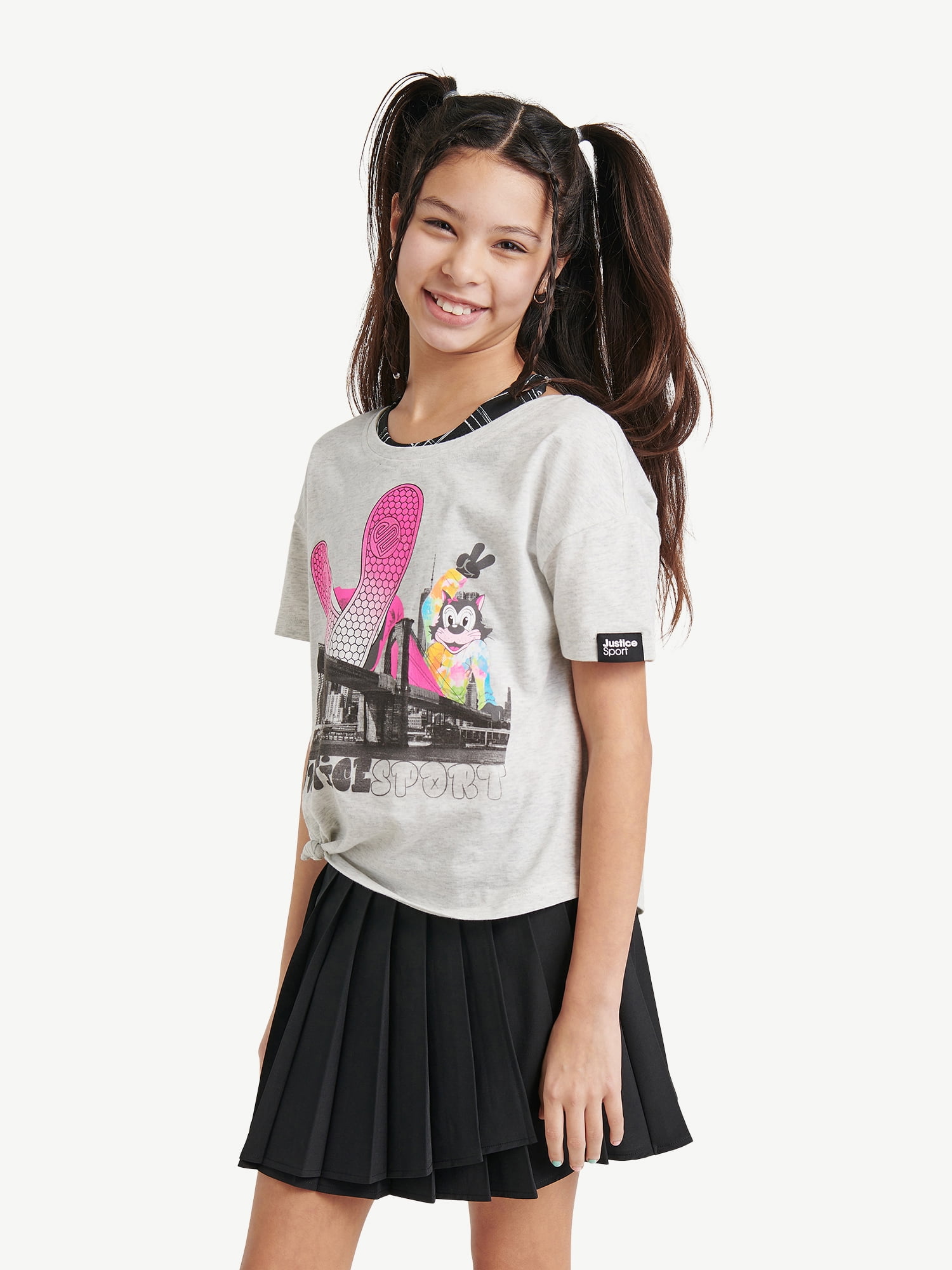Justice Girls J-Sport 2fer T-Shirt, Sizes XS-XLP - Walmart.com