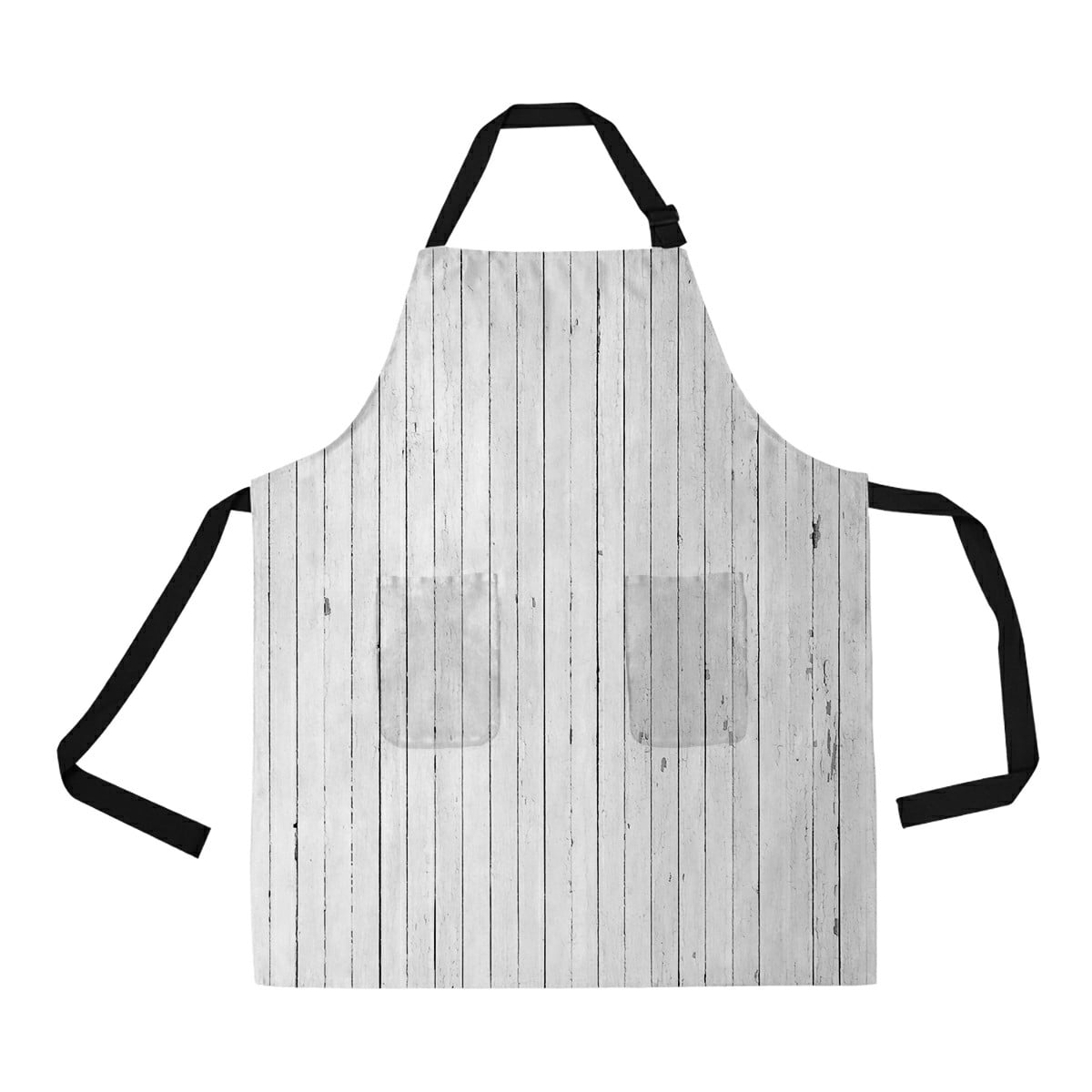 ABPHQTO Weathered White Painted Wood Apron Home Kitchen Apron with ...