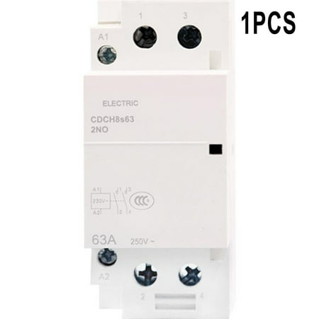 1Pcs Home Car Ac Contactor Module Din Rail Ac220V 2P-20A/40A/63A 2No 50 ...