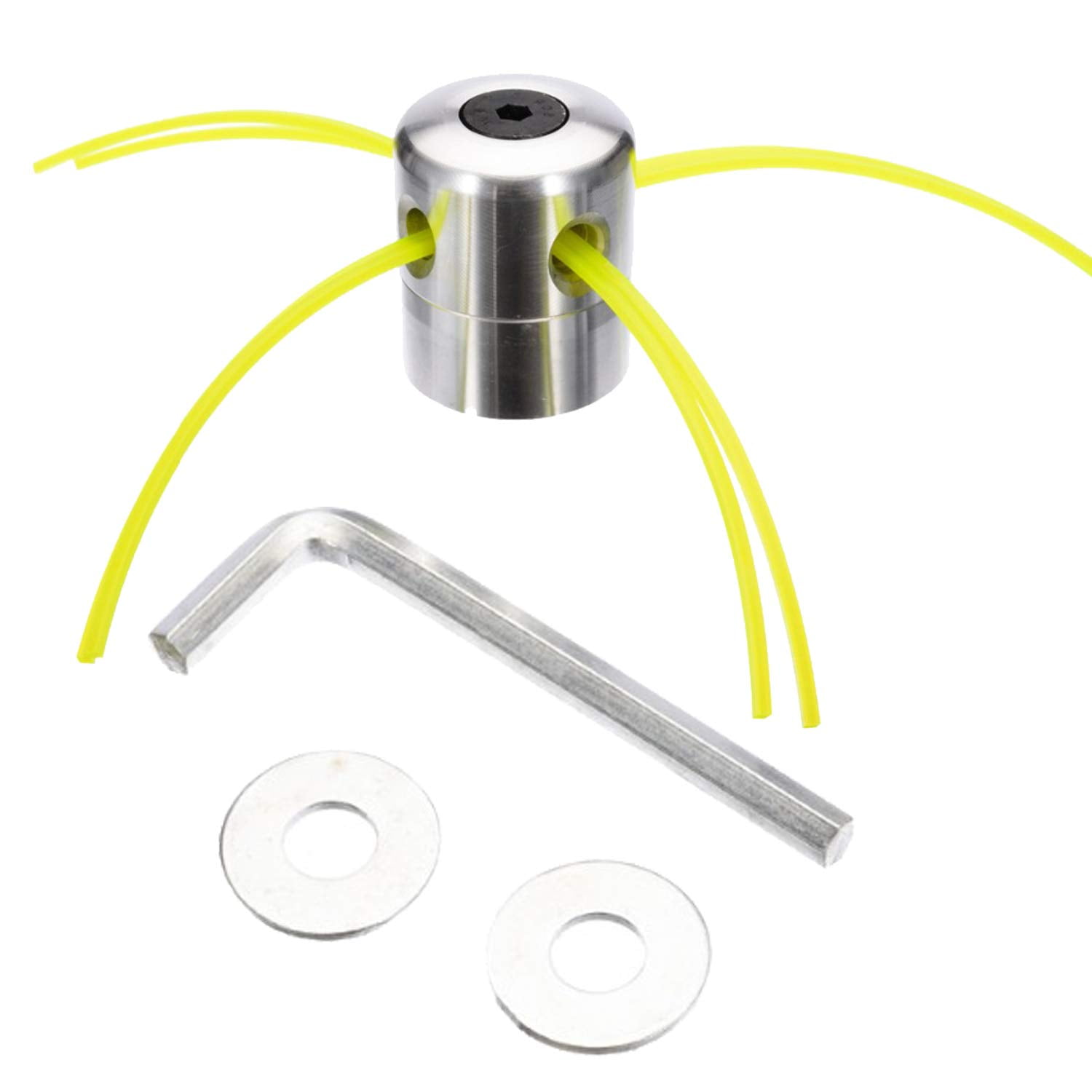 Aluminum Grass Trimmer Head, Trimmer Head Spool Set with 4 Lines, Mower ...