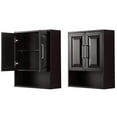 Wyndham Collection Daria Wood Wall-Mounted Storage Cabinet in Espresso ...
