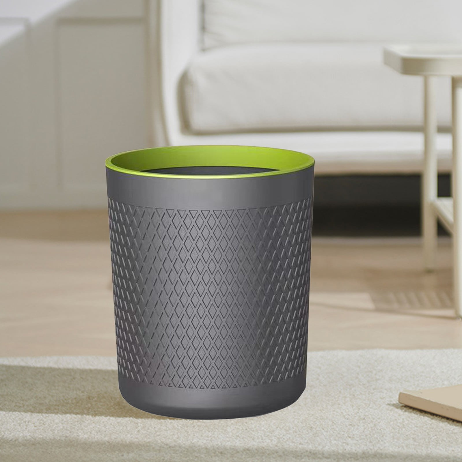 Discount Round Leather Wastebasket Wastebasket Small Wastebasket Waste ...