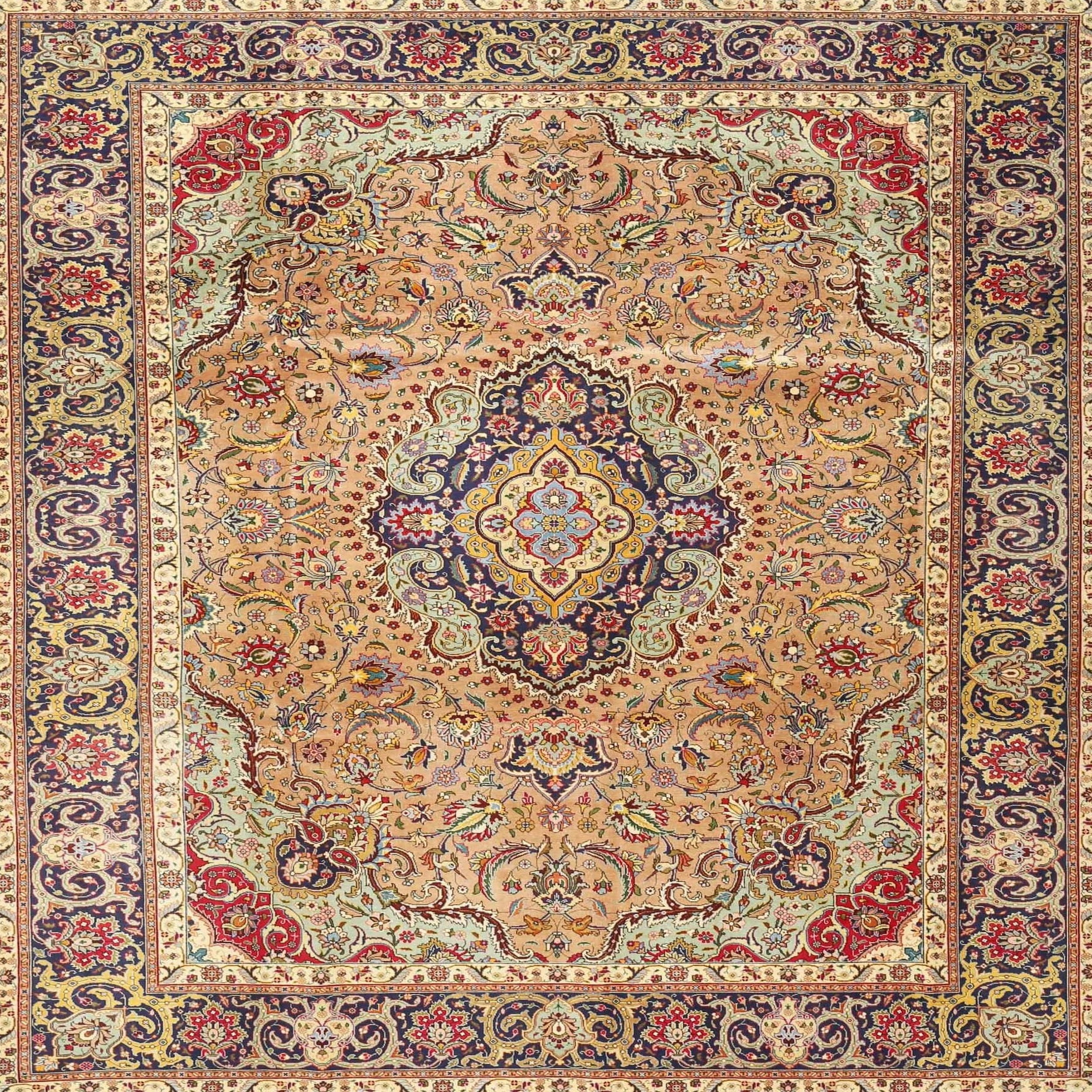 Ahgly Company Indoor Square Traditional Sienna Brown Persian Area Rugs ...