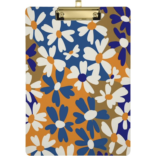 FMSHPON Retro Daisy Flowers Clipboard Hardboard Wood Nursing Clip Board ...