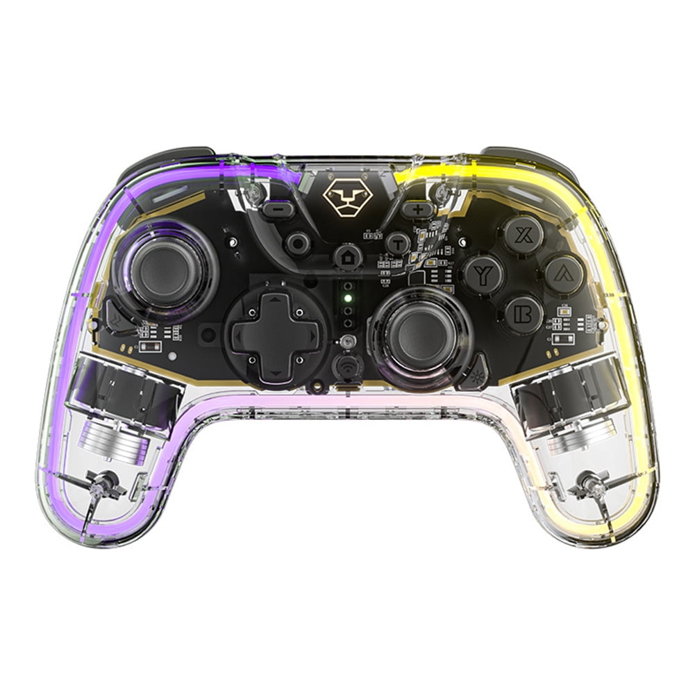 mando RGB Gamepad Turbo función controlador inalámbrico transparente ...