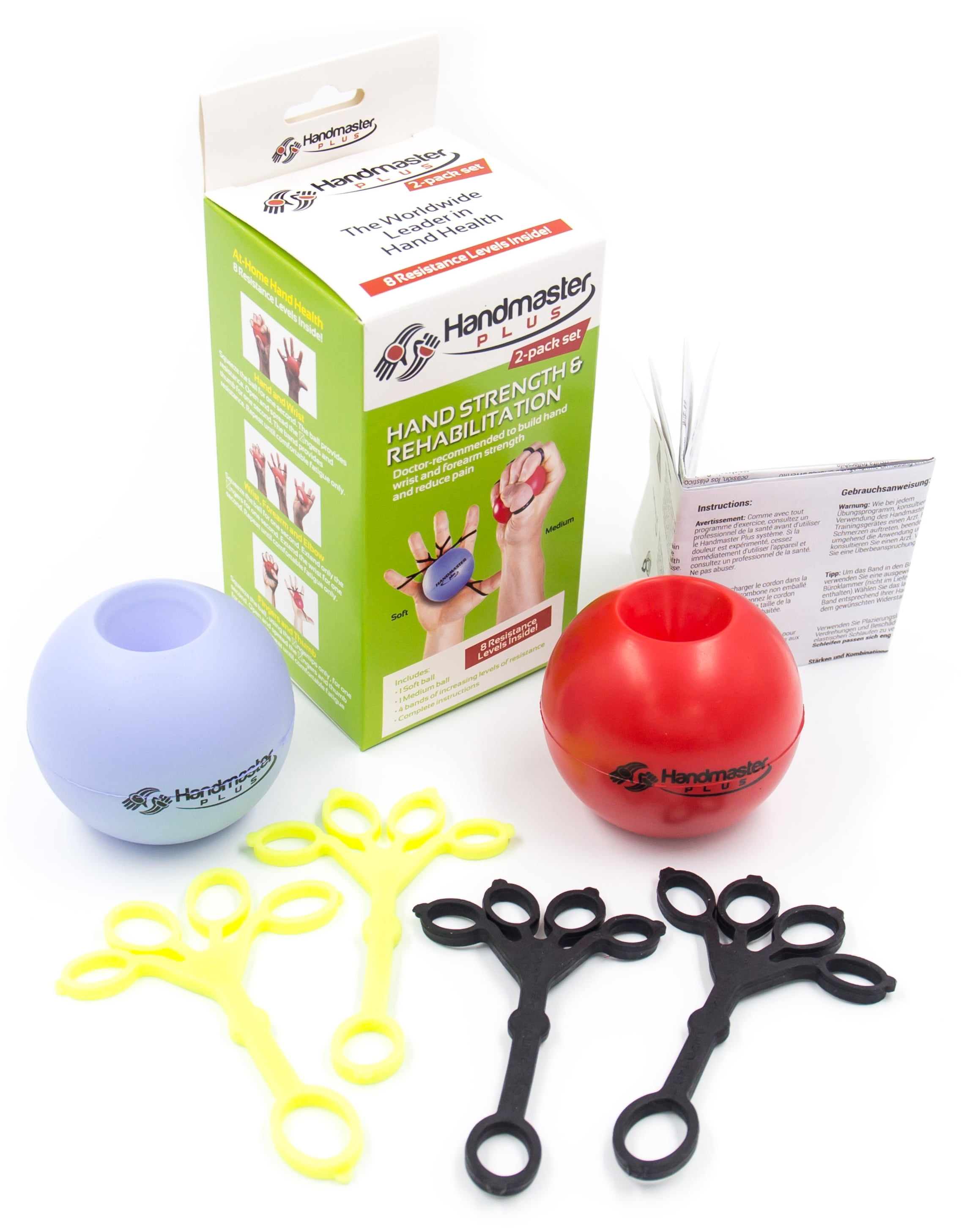 HandMaster Plus 2-Pack Exerciser Set for Post-Treatment Recovery and ...