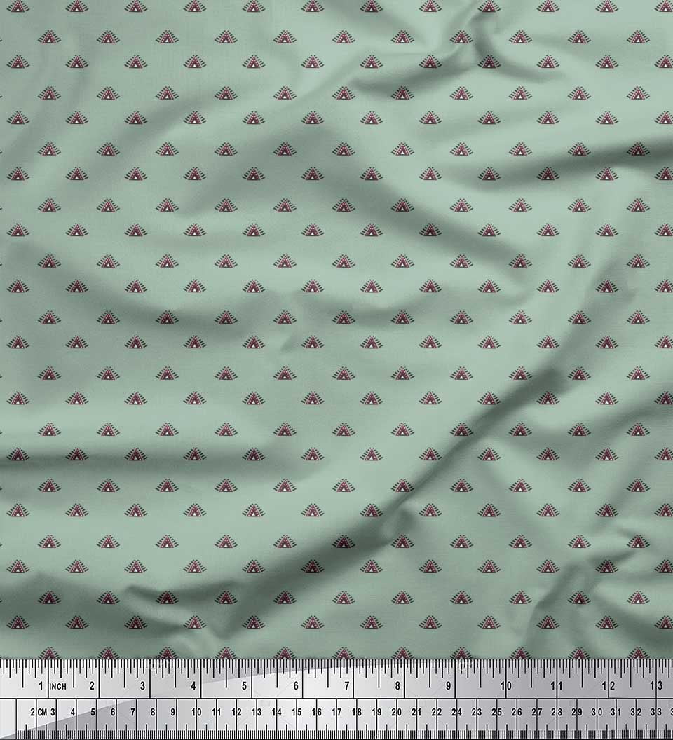 Soimoi Silk Fabric Tribal Tent Small Print Fabric by The Yard 42 Inch ...