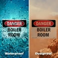 Boiler Room OSHA Danger Aluminum Sign 24 Inch x 18 Inch - 10 Pack ...
