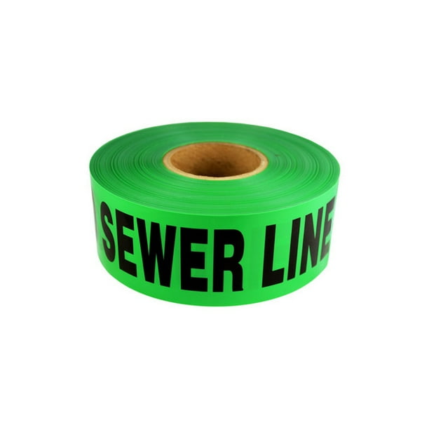 Non-Detectable Underground Tape - Caution Buried Sewer Line Below - 3" X 1000 Ft Roll (8 Roll ...