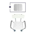 KMINA - Shower Chair (330 lbs) with Double Reinforced Crossbar and ...