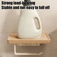 Toilet Paper Holder with Storage Shelf, Suction Cup Wall Mount No ...