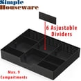 SHW Simple Houseware 9 Adjustable Compartment Drawer Organizer Tray ...