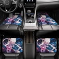 Car Floor Mats Set of 4, Printed Non-Slip Universal Vehicle Front Rear ...