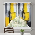Abstract Color Block Sheer Curtains Swag Valances for Windows Yellow ...