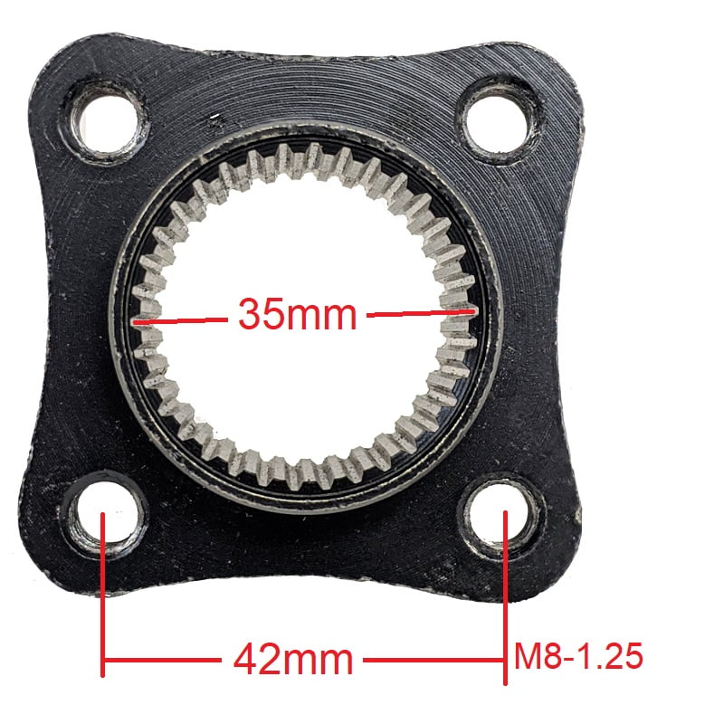 33 Tooth Spline 4 Stud Wheel Rear Axle Hub 150cc 200cc Quad Dirt Bike ...