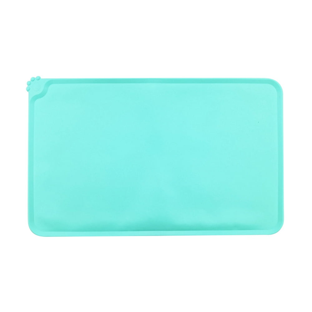 Pet Silicone Mats, Prevent Water Spills Food Drops, Cute Dog Paw ...
