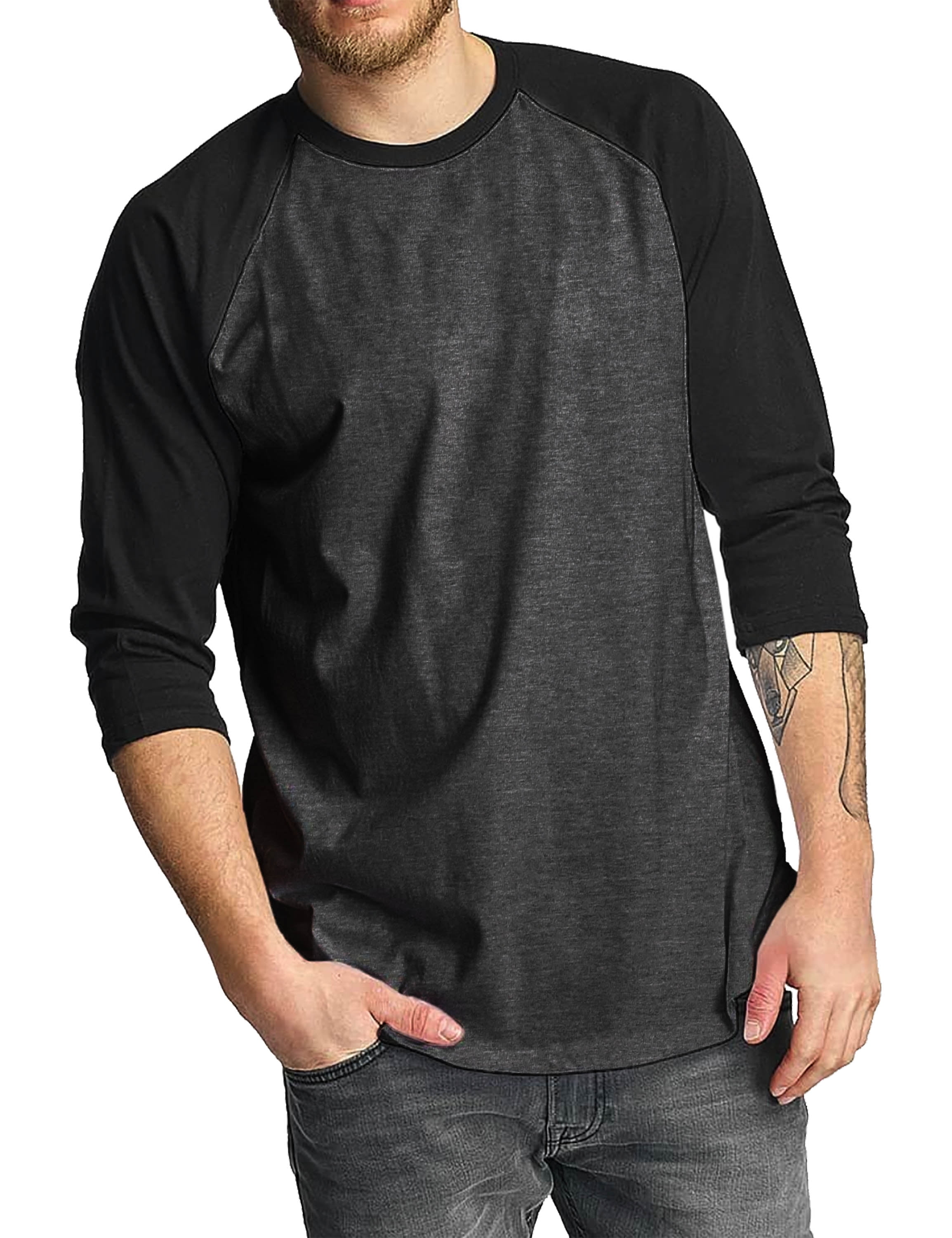 Ma Croix - Pro Club Mens Baseball Raglan 3/4 Sleeve Casual Raglan ...