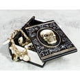 Gothic Skull Face With Scrollwork Book Shaped Decorative Trinket Box ...