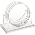 Huang Acrylic 4" Round 4-Coaster Set w/Holder (Clear) - Walmart.com