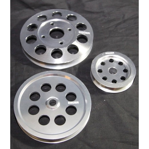Aluminum Silver Crank Pulley Set for Nissan Skyline R32 R33 R34 GT-R ...