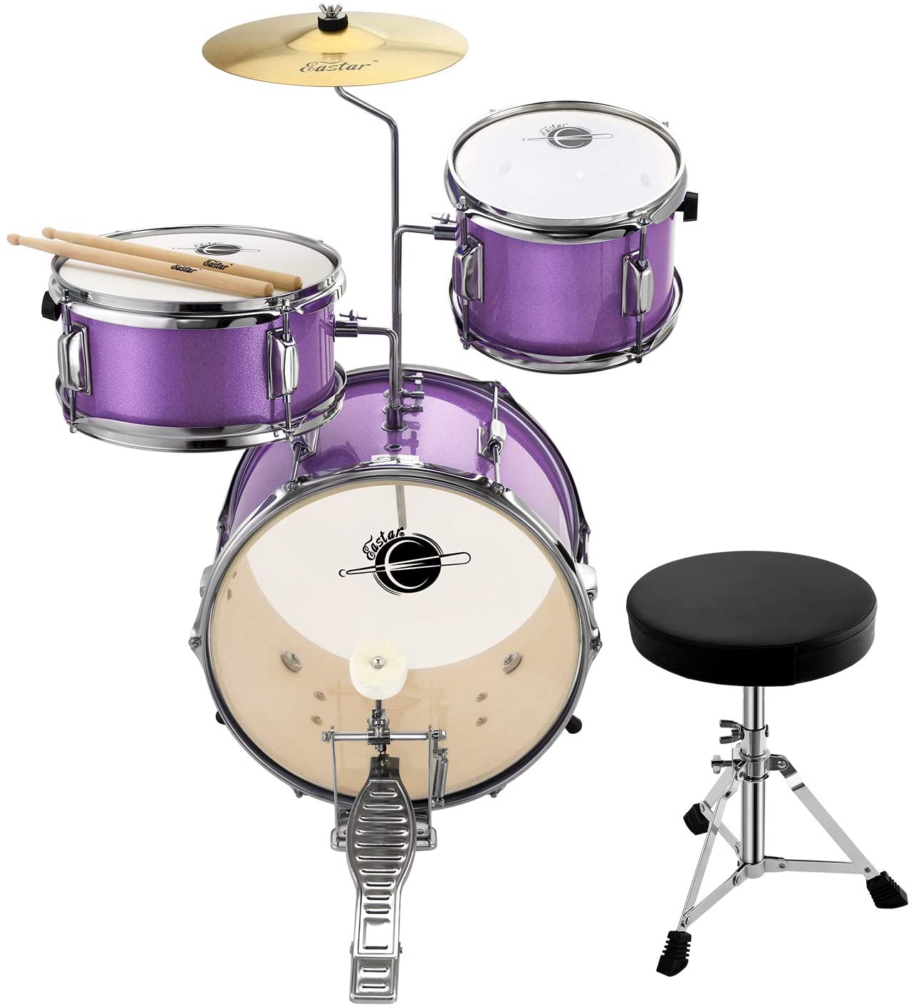 Buy Drum Set Eastar 14 inch Drum Set for Beginners 3-Piece Drum Kit ...