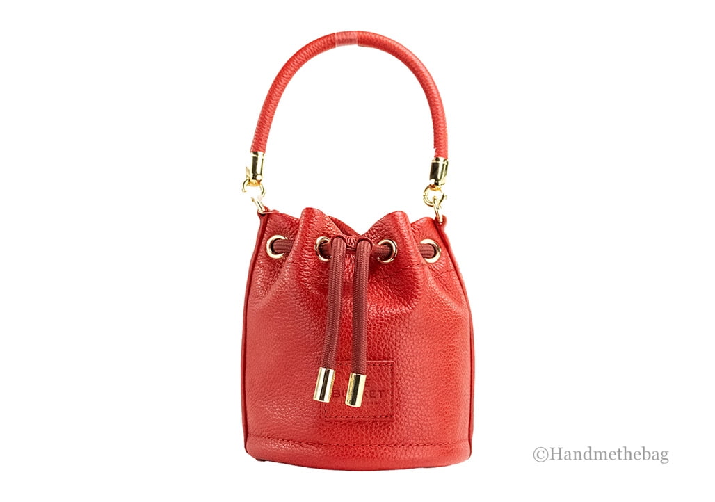 Marc Jacobs The Micro Bucket Bag True Red Leather Bucket Crossbody ...