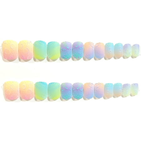 UPC 000080230168 - Pastel Dreaming Ombre Matte Embossed Extra Short ...