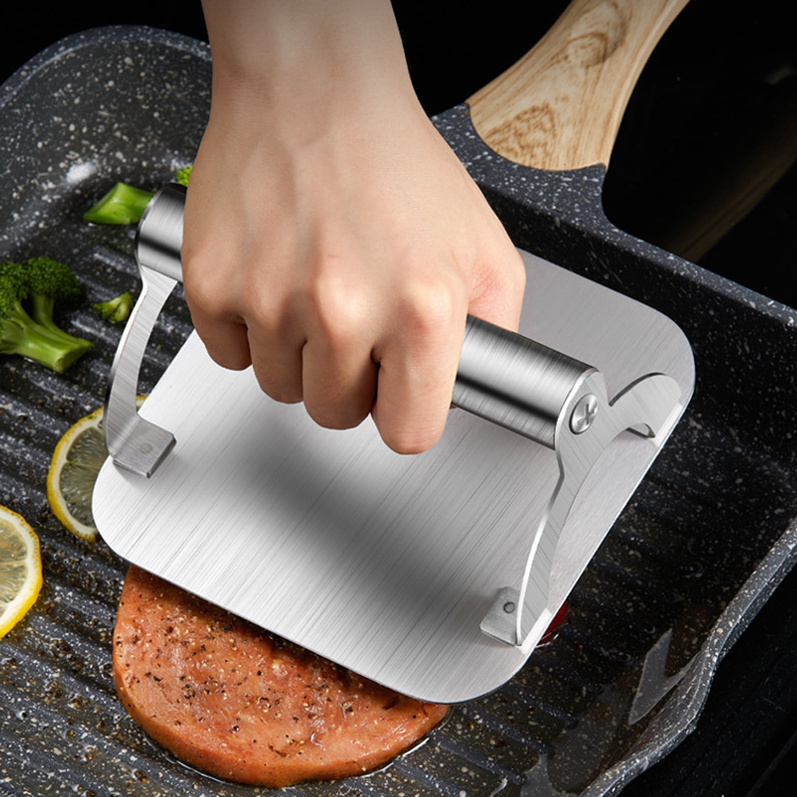 GROFRY Hamburger Press Stainless Steel Comfortable Handle Food Grade ...