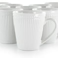 Elama Madeline 12 Piece Porcelain Mug Set in White - Walmart.com