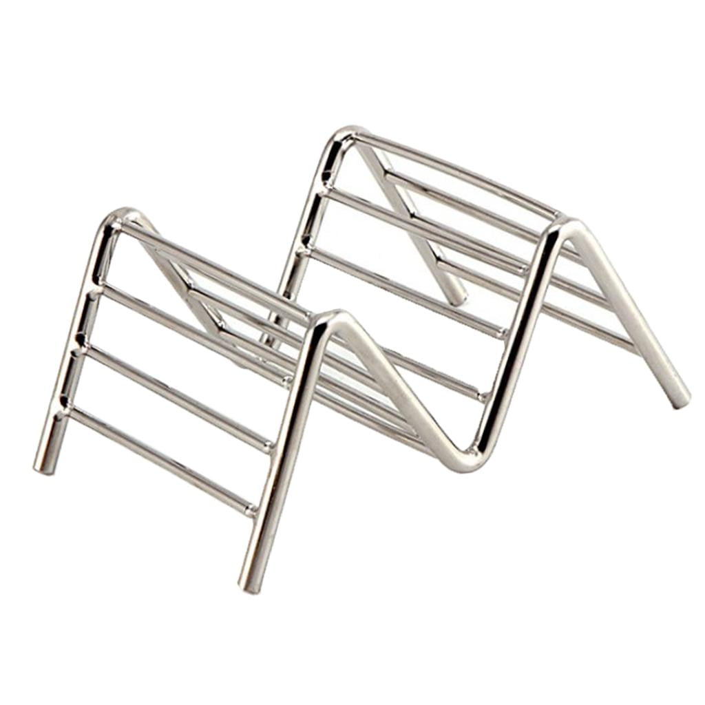 Shape Stainless Steel Mexican Stand Shell Taco Holder Display - Walmart.com