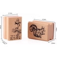 15pcs Wooden Rubber Stamps Animals and Plants Patterns Stamps Set for ...