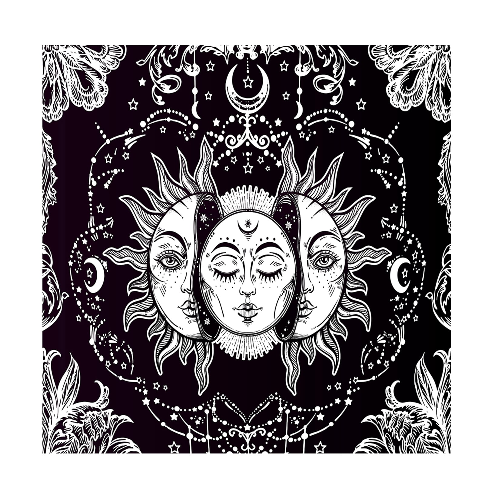 Click here for Zootealy Sun And Moon Tapestry Black And White Wal... prices