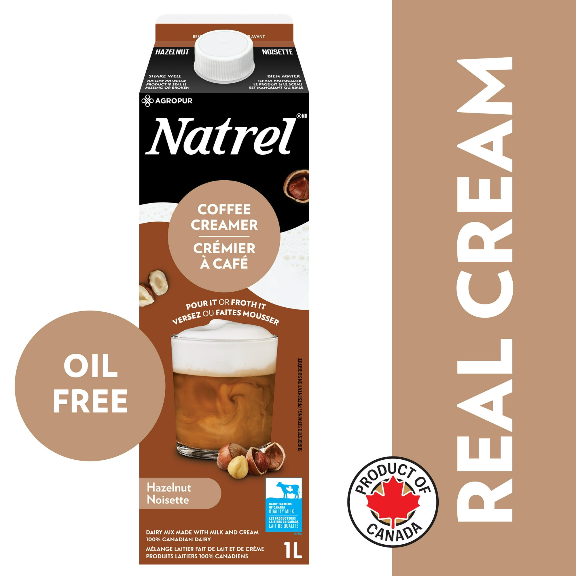 Click here for Natrel Coffee Creamer Hazelnut 1 L prices