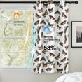 Butterfly and Brown Orange Pattern Blackout Curtains,Triple Weaved ...