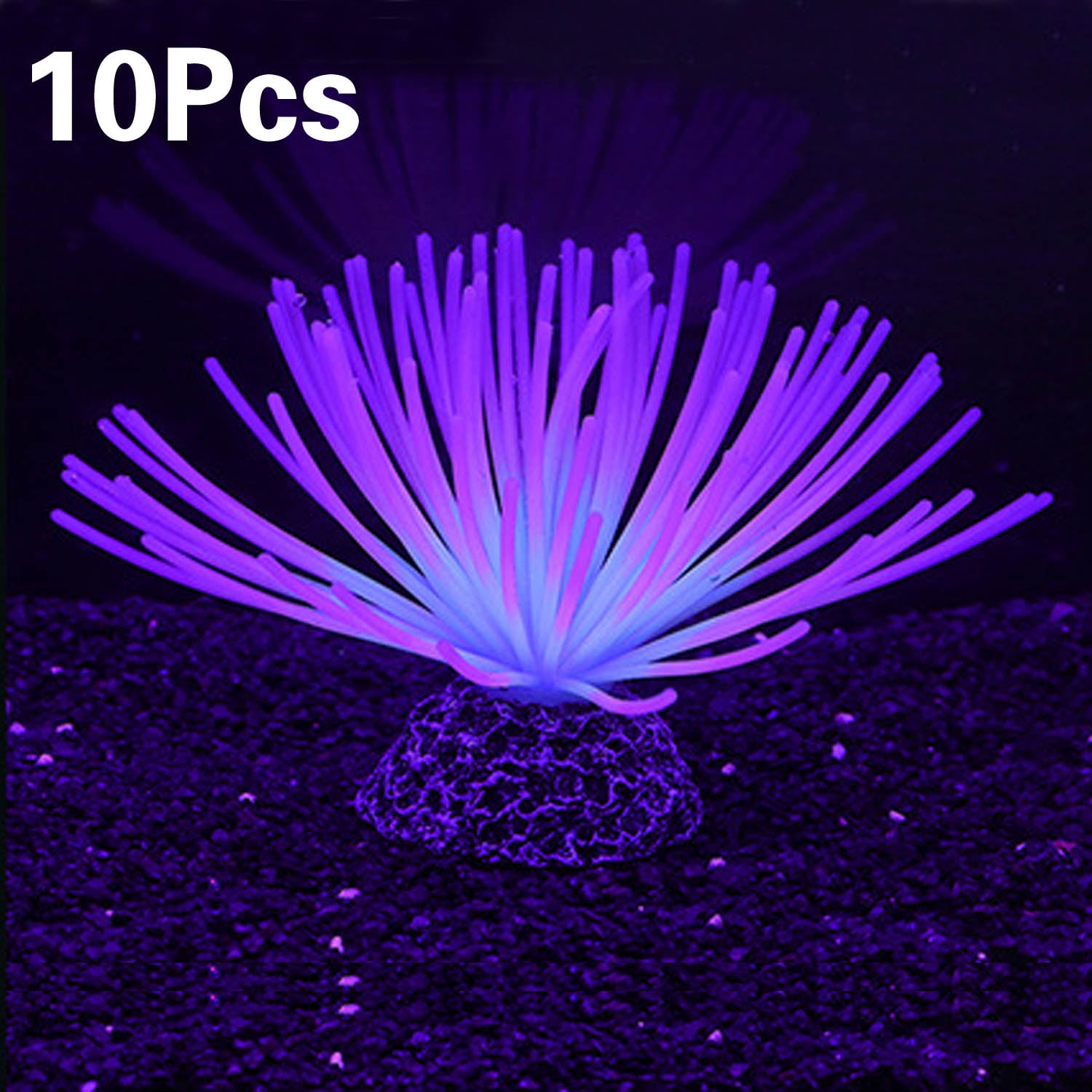 10 Pack With Glowing Effect Aquarium Imitation Rainbow Silicone 10-pack-with-glowing-effect-aquarium-imitation-rainbow-silicone