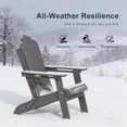 ACEGOSES Foldable Outdoor Adirondack Chair with Cup Holder,Weather ...