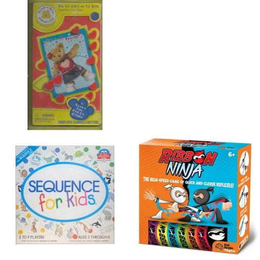 Assorted Board Games 4 Pack Bundle: Build-A-Bear Workshop Pin the Heart ...