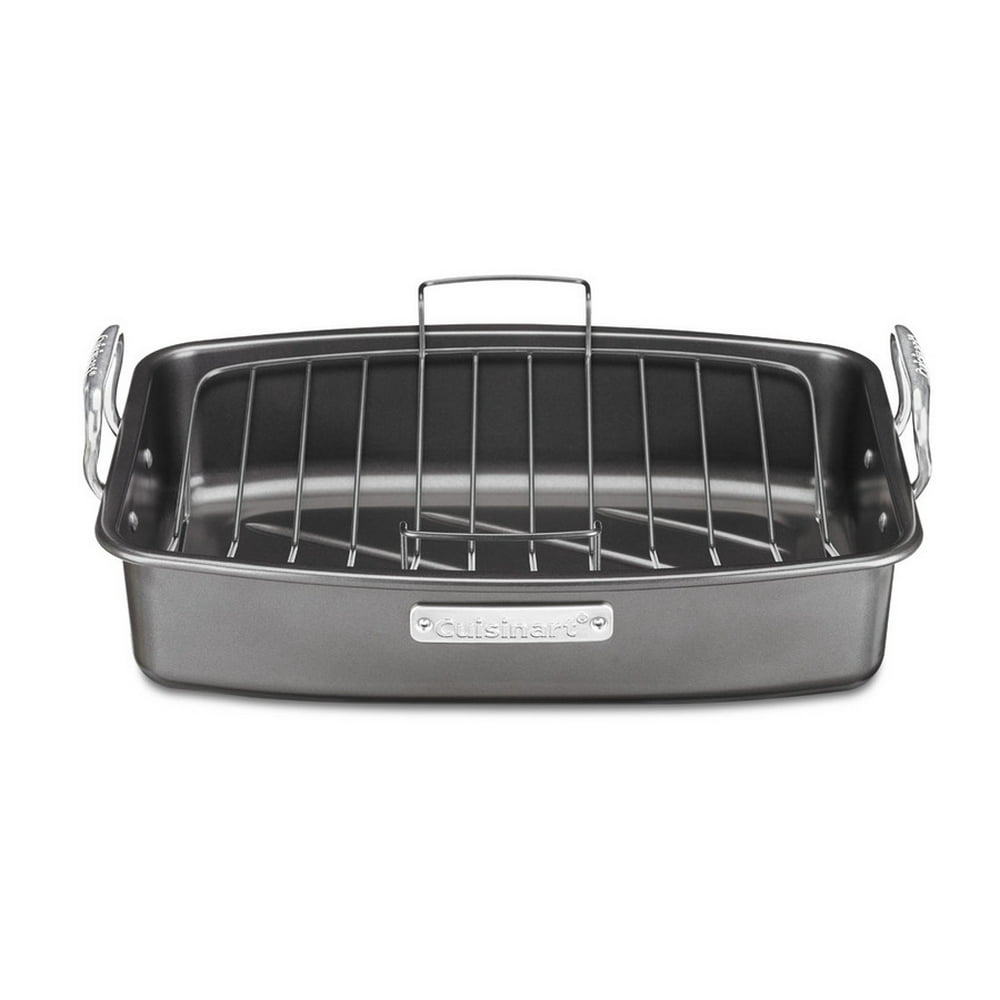 Cuisinart 17" x 13" Non-Stick Roaster Pan with V-Rack, Non - Walmart ...