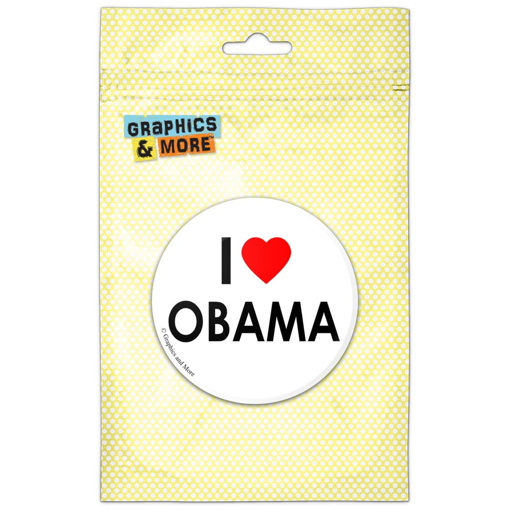 I Love Heart Obama Pinback Button Pin Badge - Walmart.com