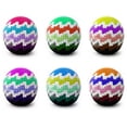 POLISE Spaces Gradient Zigzag Striped Hand Crocheted Footbag Soft Woven ...