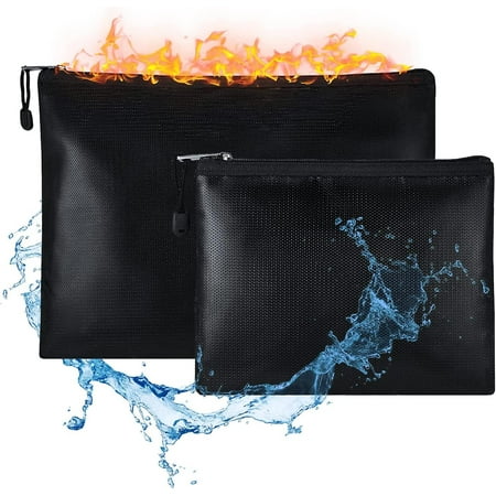 JOYWEI Fire And Water Proof Pouches (2 Pieces), Ticket Fireproof Bag ...