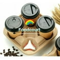 4 Cup Drink Carrier, Cup Holder, Carry Tray – Biodegradable Pulp, 300 ...
