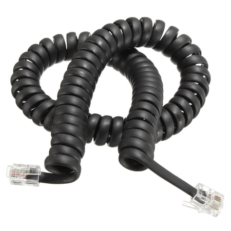 RJ10 to RJ10 (4P4C) Coiled Telephone Handset Cable Curly Cord Wire ...