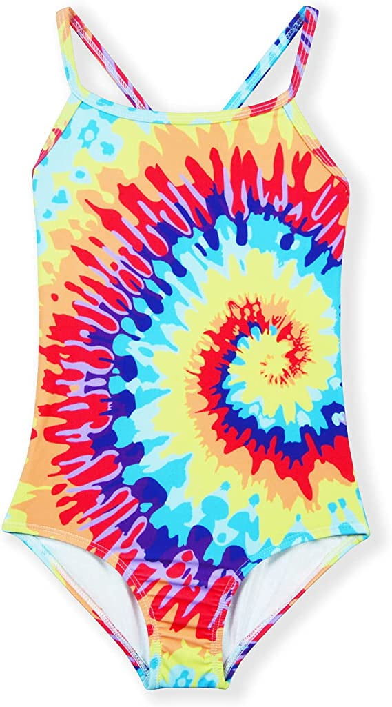 CinCili Girls' Swimwear Swimsuit Printed Thin Strap Athletic Team ...