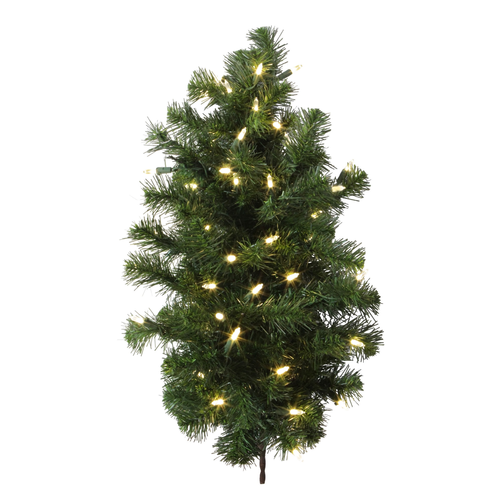 Vickerman Artificial Christmas Tree 2' x 17" Douglas Wall Tree 50 Warm ...